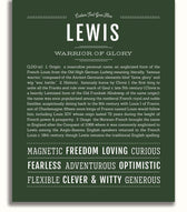 Lewis | Name Art Print – Name Stories