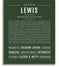 Lewis | Name Art Print – Name Stories
