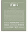 Lewis | Name Art Print – Name Stories