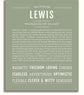 Lewis | Name Art Print – Name Stories