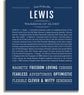 Lewis | Name Art Print – Name Stories
