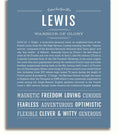 Lewis | Name Art Print – Name Stories