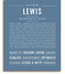 Lewis | Name Art Print – Name Stories
