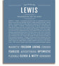 Lewis | Name Art Print – Name Stories