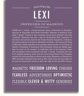 Lexi | Name Art Print – Name Stories