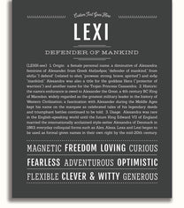 Lexi | Name Art Print – Name Stories