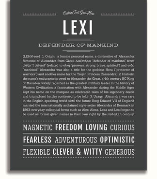 Lexi | Name Art Print – Name Stories
