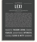 Lexi Personalized Name Meaning Art Prints – Name Stories