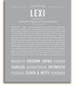 Lexi Personalized Name Meaning Art Prints – Name Stories