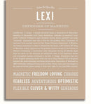 Lexi | Name Art Print – Name Stories