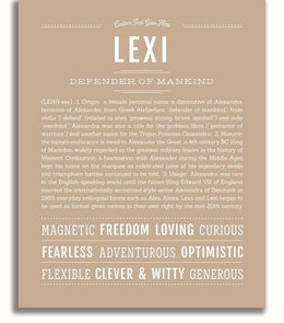 Lexi | Name Art Print – Name Stories