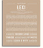Lexi | Name Art Print – Name Stories