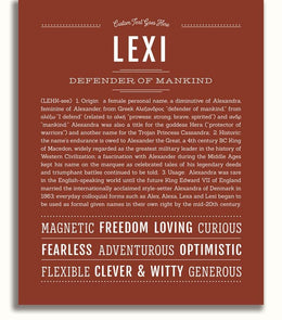 Lexi | Name Art Print – Name Stories