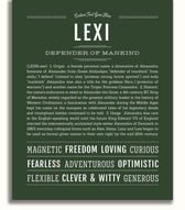 Lexi | Name Art Print – Name Stories