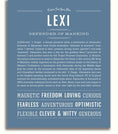 Lexi | Name Art Print – Name Stories