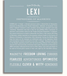 Lexi | Name Art Print – Name Stories