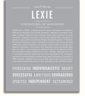 Lexie | Name Art Print – Name Stories