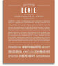 Lexie Personalized Name Meaning Art Prints – Name Stories