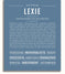 Lexie Personalized Name Meaning Art Prints – Name Stories