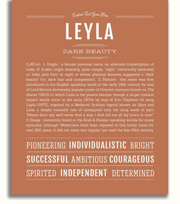 Leyla | Name Art Print – Name Stories