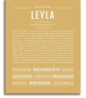 Leyla Personalized Name Meaning Art Prints – Name Stories