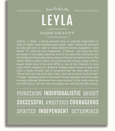 Leyla Personalized Name Meaning Art Prints – Name Stories
