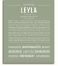 Leyla | Name Art Print – Name Stories