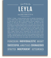 Leyla | Name Art Print – Name Stories