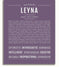 Leyna Personalized Name Meaning Art Prints – Name Stories