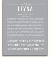 Leyna Personalized Name Meaning Art Prints – Name Stories