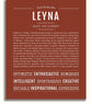 Leyna Personalized Name Meaning Art Prints – Name Stories