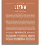 Leyna Personalized Name Meaning Art Prints – Name Stories