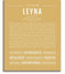Leyna Personalized Name Meaning Art Prints – Name Stories
