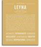 Leyna Personalized Name Meaning Art Prints – Name Stories