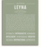 Leyna Personalized Name Meaning Art Prints – Name Stories