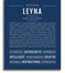 Leyna Personalized Name Meaning Art Prints – Name Stories