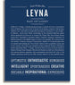 Leyna Personalized Name Meaning Art Prints – Name Stories