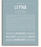 Leyna Personalized Name Meaning Art Prints – Name Stories