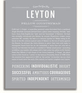 Leyton Personalized Name Meaning Art Prints – Name Stories