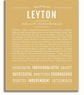 Leyton Personalized Name Meaning Art Prints – Name Stories