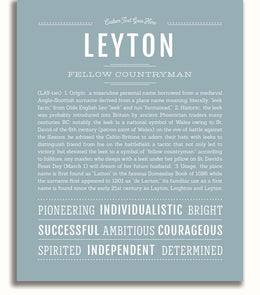 Leyton | Name Art Print – Name Stories