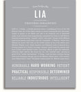 Lia | Name Art Print – Name Stories