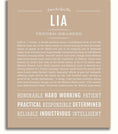 Lia | Name Art Print – Name Stories