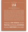 Lia | Name Art Print – Name Stories