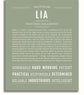Lia | Name Art Print – Name Stories