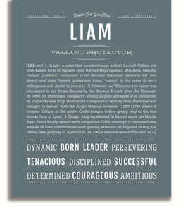 Liam | Name Art Print – Name Stories