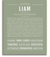 Liam | Name Art Print – Name Stories