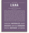 Liana | Name Art Print – Name Stories
