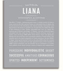 Liana | Name Art Print – Name Stories