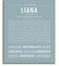 Liana | Name Art Print – Name Stories